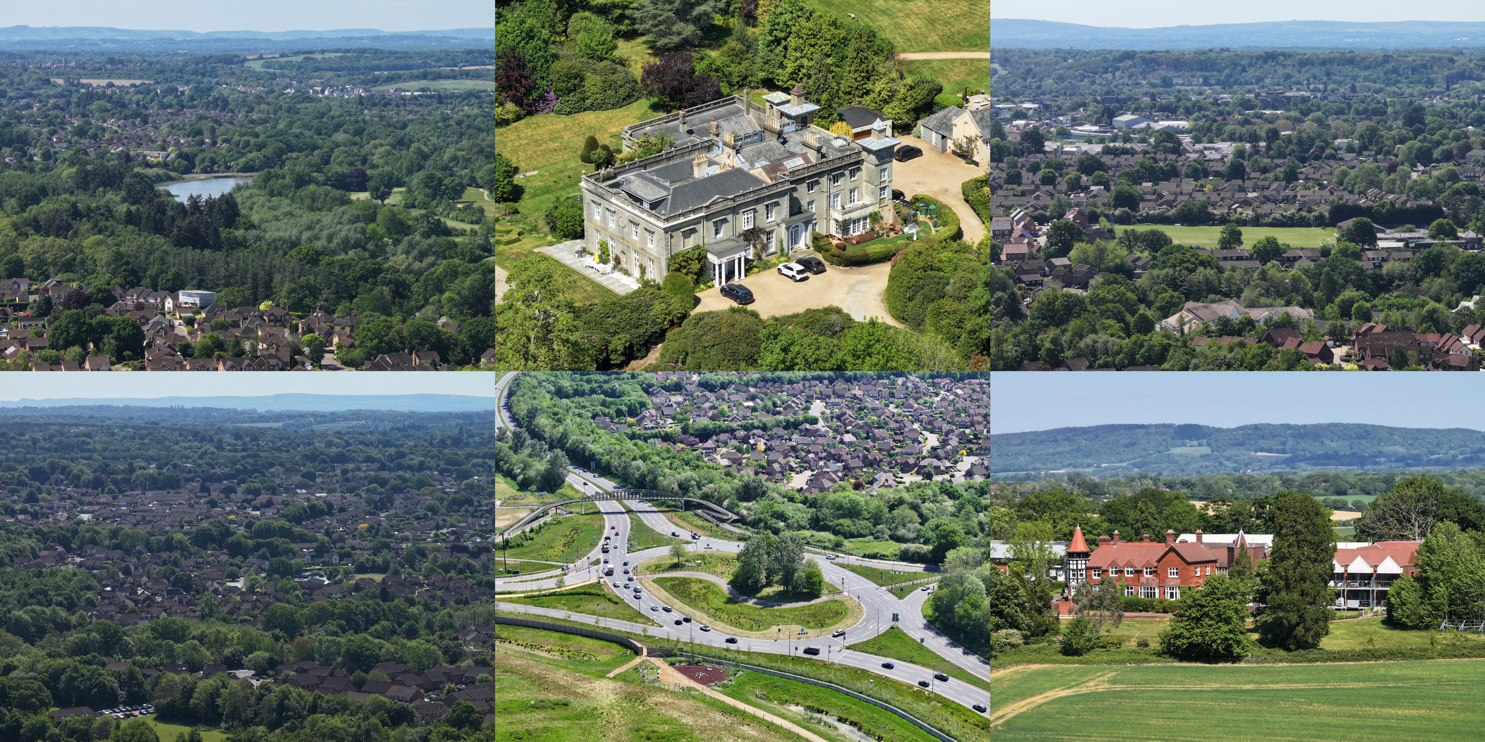 65 aerial images of varying focal length taken from Graylands Copse and ...